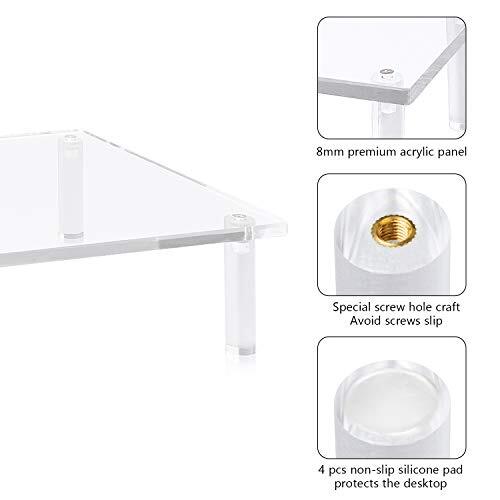 Acrylic Monitor Stand Riser Clear Computer Monitor Riser Desktop ...
