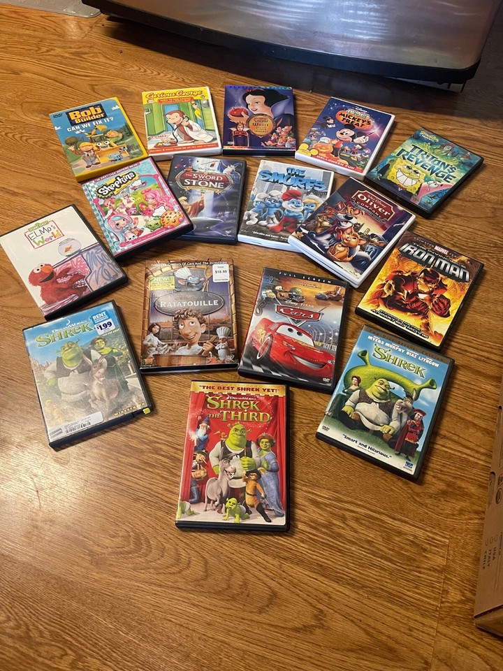 Lot of 10! DVD Cartoon Family Children Animated Kids Disney Movie ...