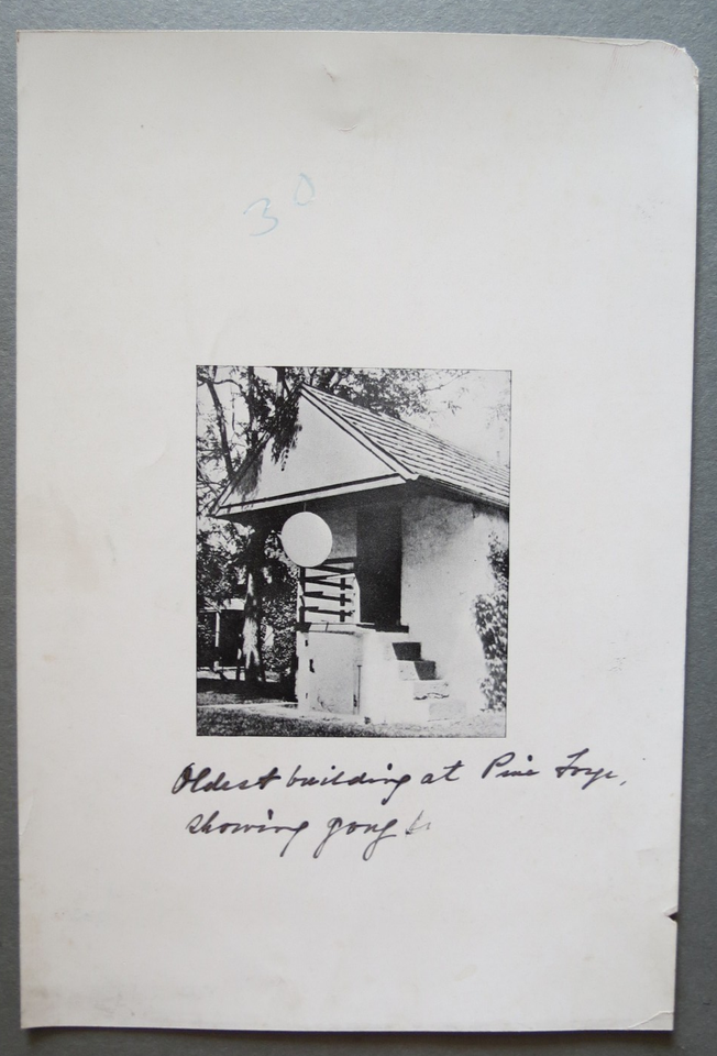 OLD PHOTO OF OLDEST BUILDING AT PINE FORGE SHOWING GONG Douglas TWN ...
