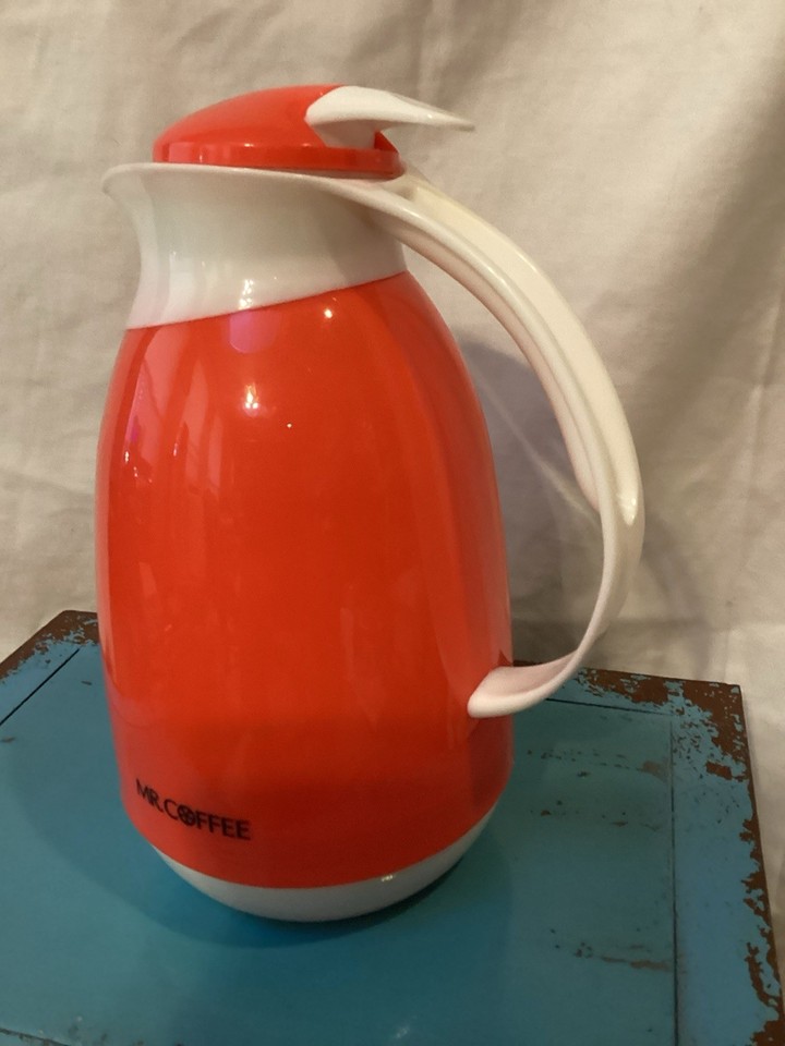 Mr. Coffee Retro Orange Aladdin Thermal Insulated Coffee Carafe Vintage ...