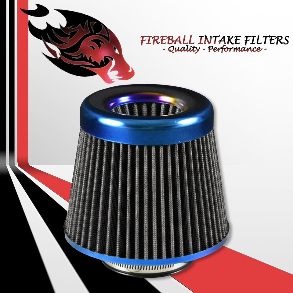 3" Reusable High Flow Performance Cold Air Intake Filter Kit Black For ...