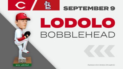 Nick Lodolo Cincinnati Reds bobblehead Sept 9. Lodolo SGA. | eBay