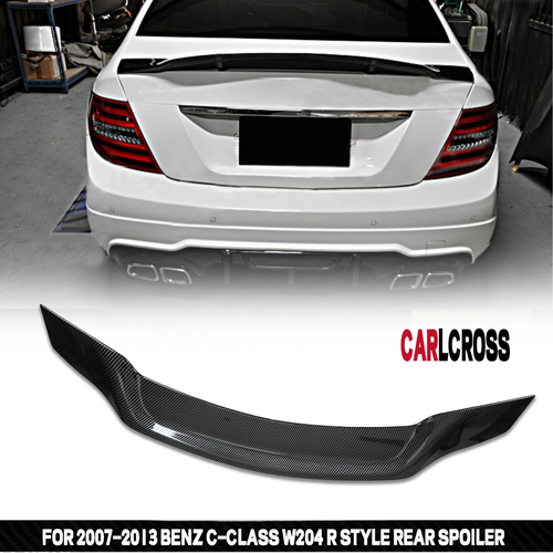 Carbon Fiber Duckbill Rear Spoiler Wing FOR 2007-2013 Benz C class W204 ...