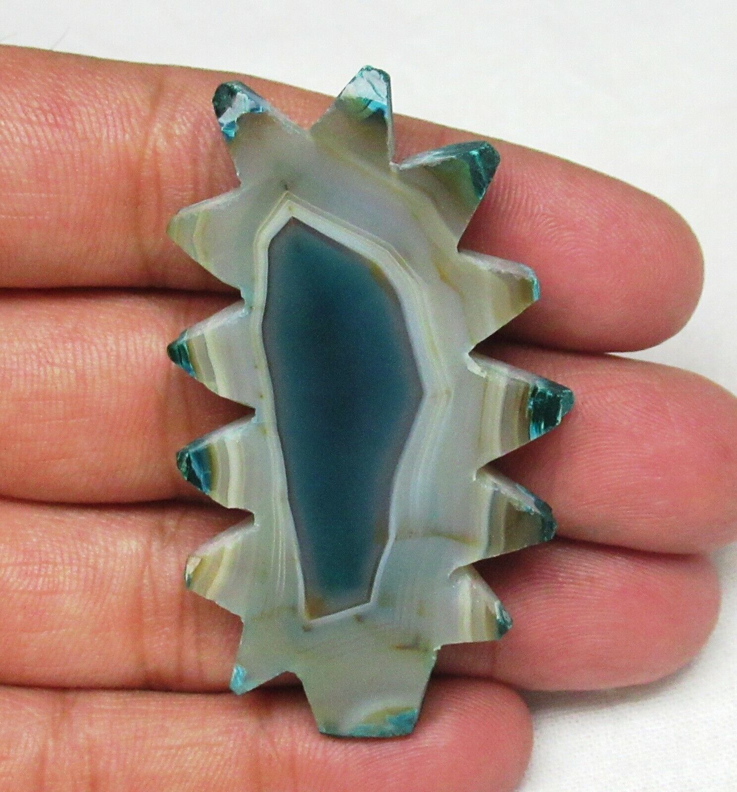 Colored Onyx Slice 96.80 Cts Fancy Shape Loose Gemstone H 3743 | eBay