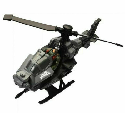 HERO FORCE STEALTH HELICOPTER + PILOT SOLDIER FIGURE 9 WEAPONS BLIP ...