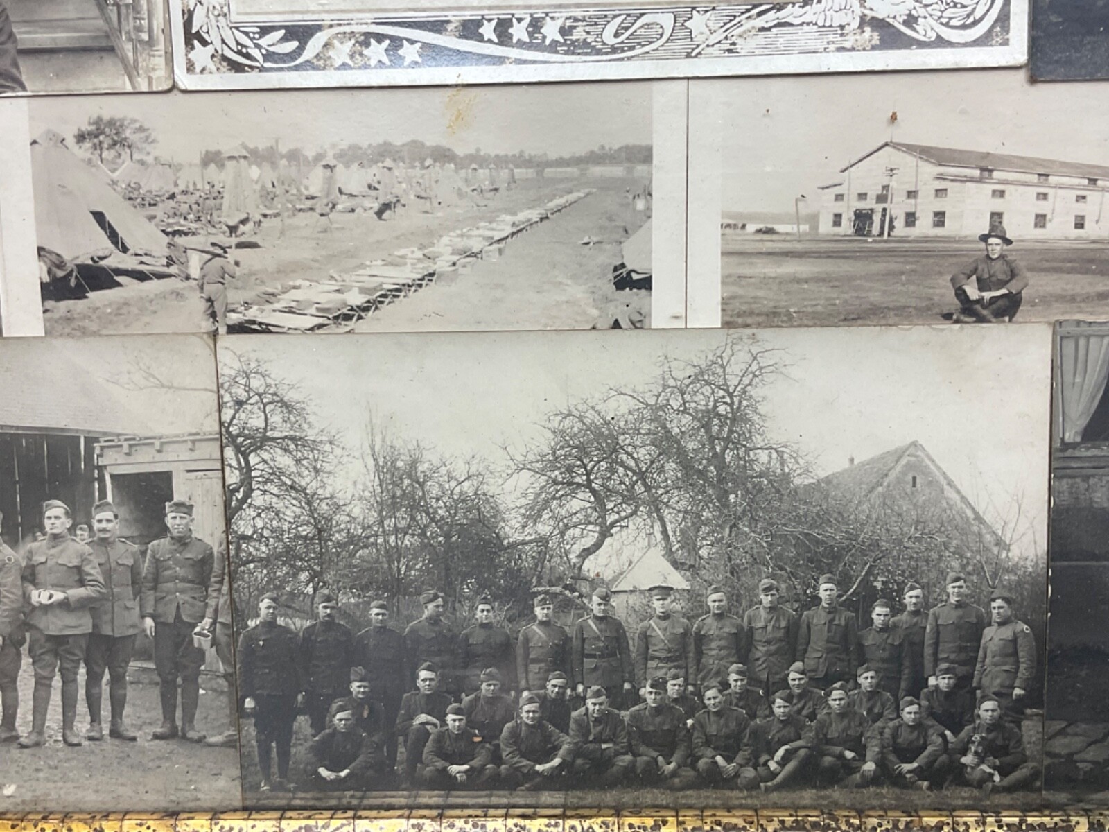 Antique WW1 Framed Photos Collage Homefront & Abroad Period frame ...