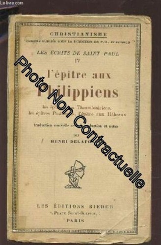 300012641 The Script de Saint Paul IV: L'Epistle Aux Philippiens - The ...