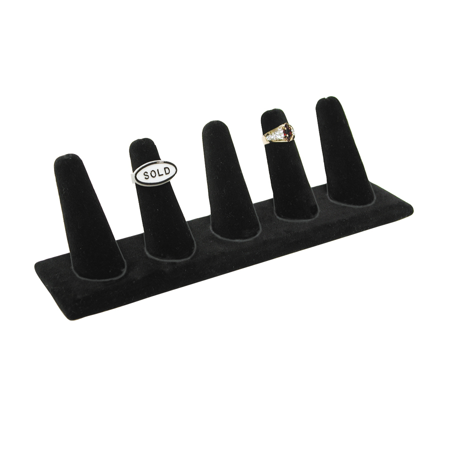 Black Velvet Finger Ring Display Showcase Displays Jewelry Display Ring ...