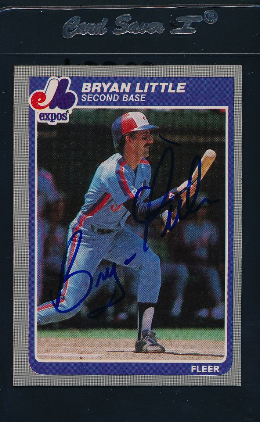 1985 Fleer #402 Bryan Little Expos Signed Auto *28984 | eBay