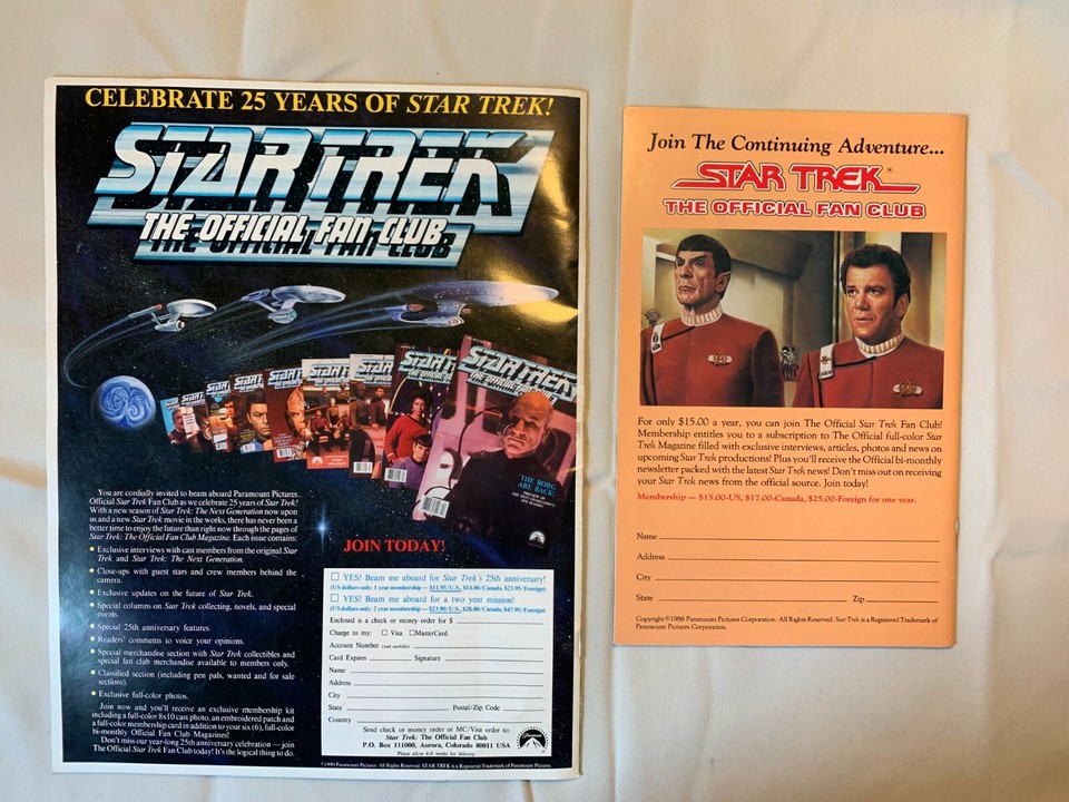 1987 #54 - 1991 #82 Oct Nov- 2 Star Trek The Official Fan Club Books ...