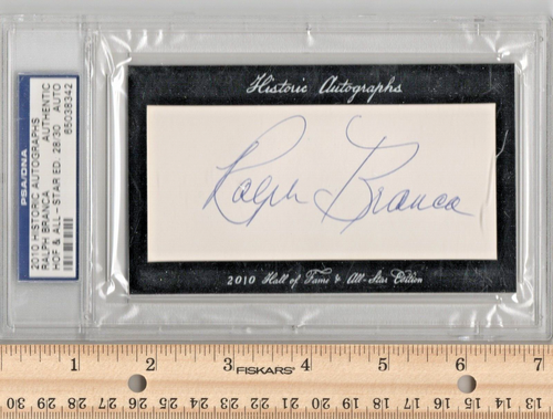 PSA/DNA 2010 Ralph Branca HA Historic Autographs HOF All Star Signed ...