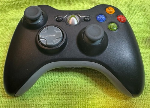 Microsoft Xbox 360 Wireless Controller Black /Gray OEM Genuine TESTED ...