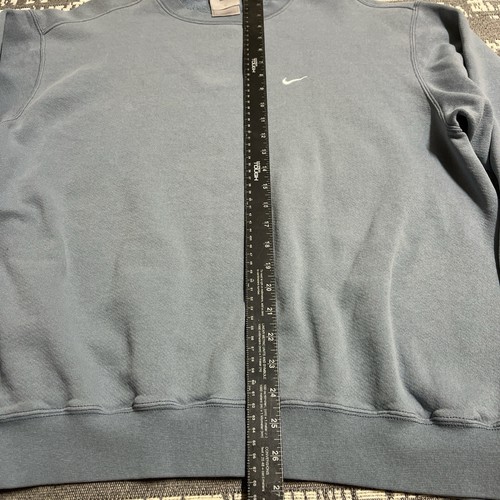 Vtg 90s Nike Mini Swoosh Embroidered Sweatshirt M Powder Blue Crewneck ...