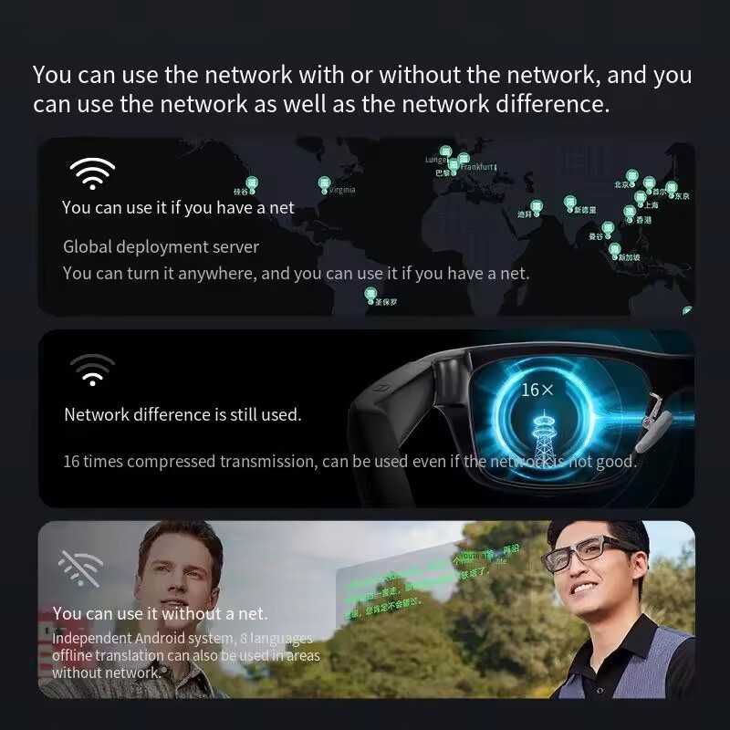 INMO GO 2 GO2 Smart AR Glasses Wireless AI Assistant Music/Call ...