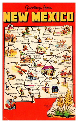 New Mexico Landmarks Map 13,985 New Mexico Map Images, Stock Photos,