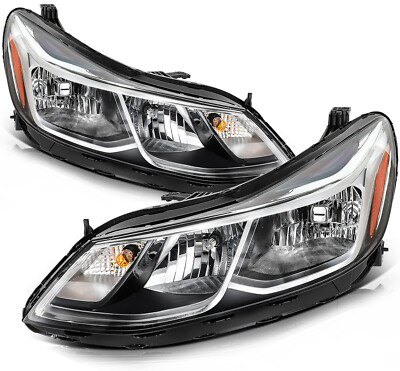 Chrome Headlight Assembly Set For 2016-2019 Chevrolet Chevy Cruze ...
