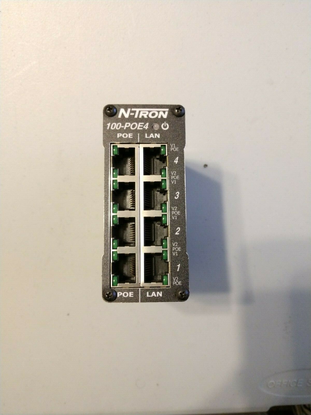 N-TRON 100-POE4 4/4-PORT POE INDUSTRIAL ETHERNET SWITCH FOR PLC AND ...