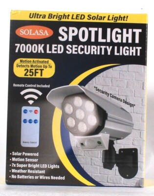 Solasa Ultra Bright 7000K LED Solar Security Spotlight Motion Activated ...