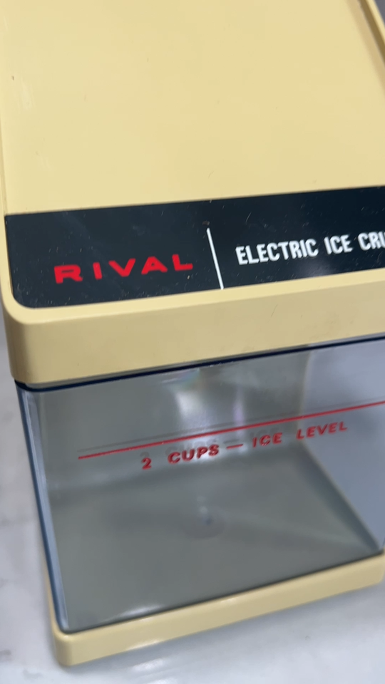 Vintage Rival Electric Ice Crusher Machine Model 840 Harvest Color w ...