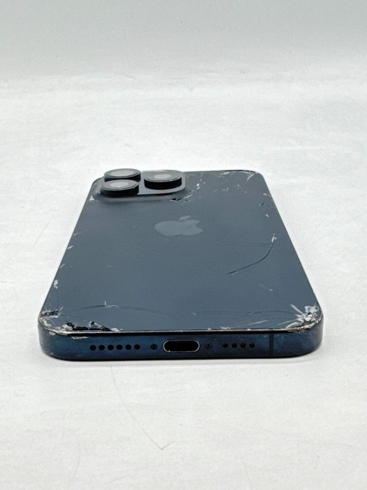 Unlocked Apple iPhone 15 Pro Max A2849 256GB Blue Titanium - Cracked ...
