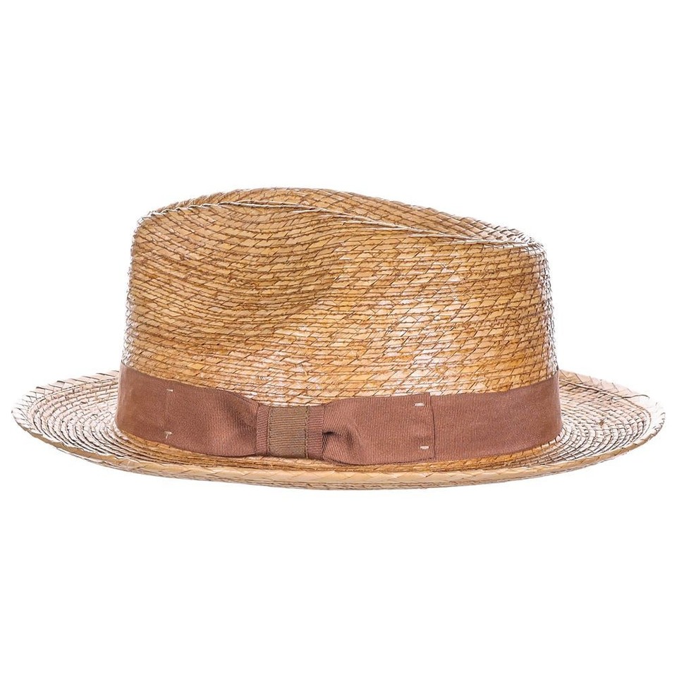 SCALA * MENS FEDORA HAT * S/M * NEW BURI STRAW PANAMA STYLE SUN SHADY ...