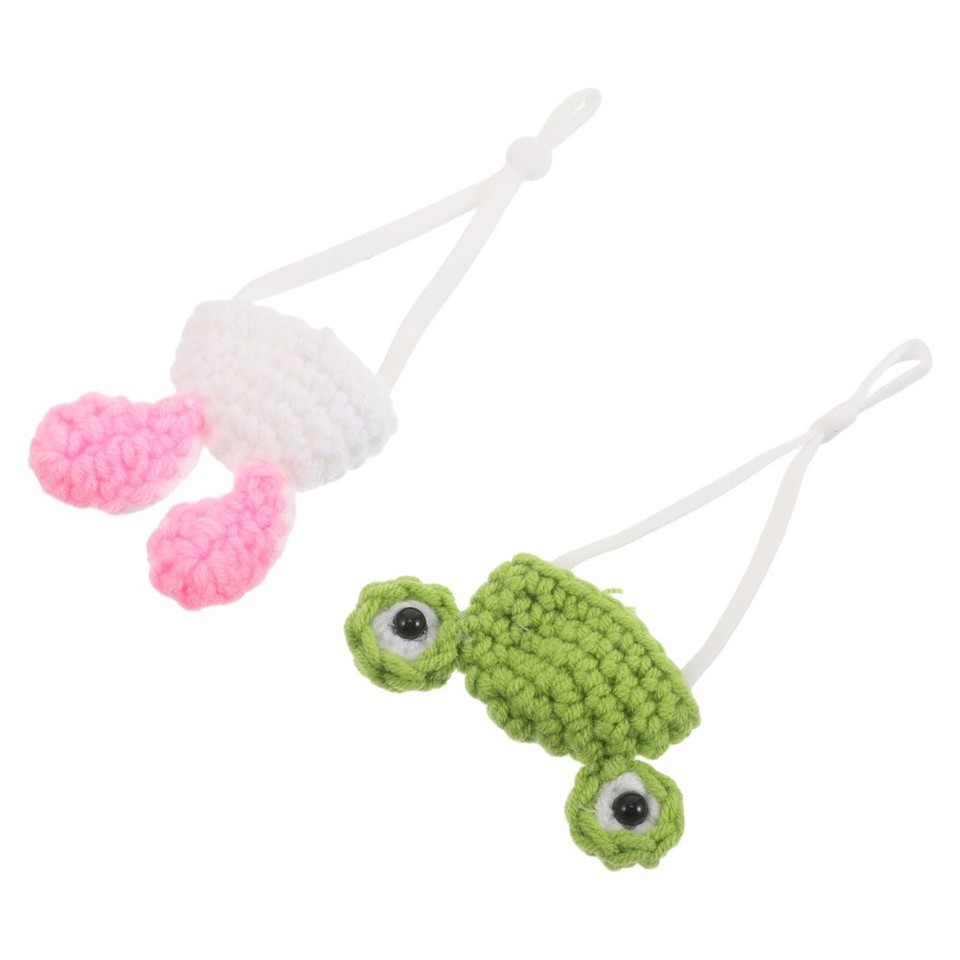 2 PCS Hand Knitted Hat Chicken Cartoon Headwear for Small Animal Bunny ...