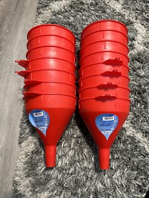 15 Qty WirthCo 32002 Funnel King Red Safety Funnel w/ Screen 2 Quart ...