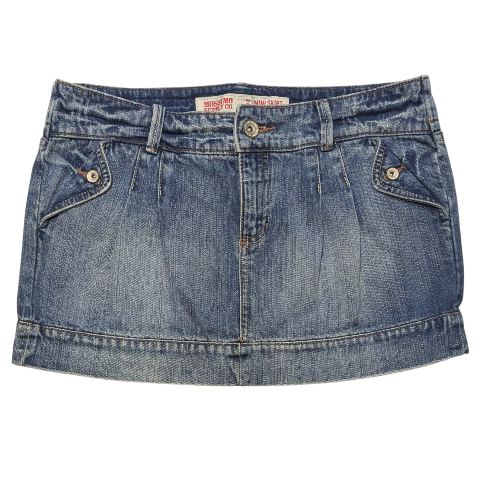 Vintage 2000s Low Rise Micro Mini Denim Jean Skirt Si… - Gem