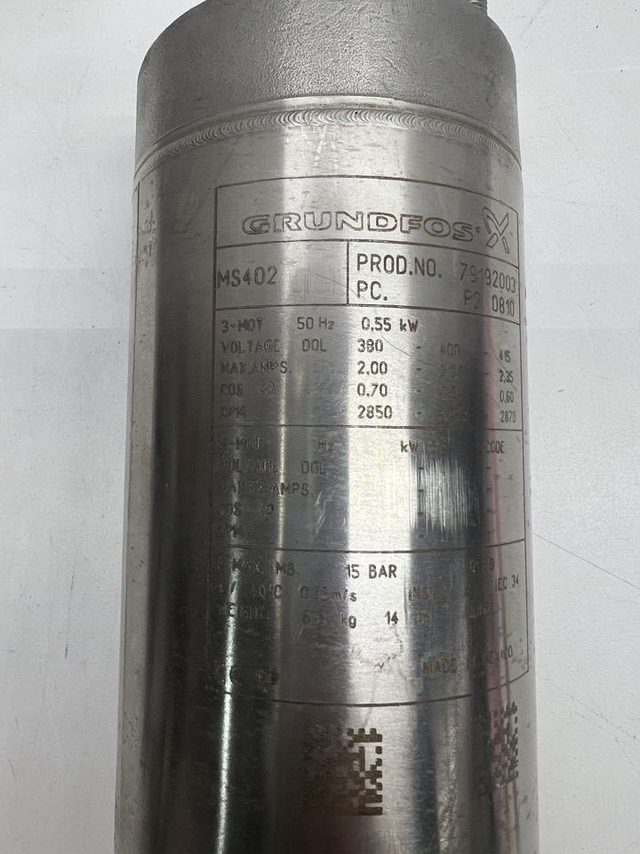 GRUNDFOS MS402 Submersible Pump Heavy Duty Stainless | eBay