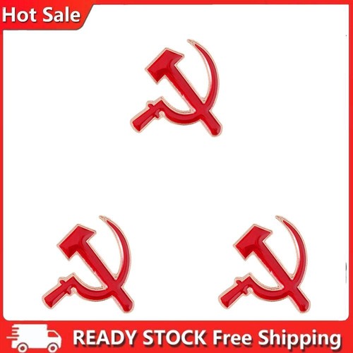 CCCP USSR Symbol Enamel Brooch Soviet Union Lapel Pins (Sickle Hammer ...