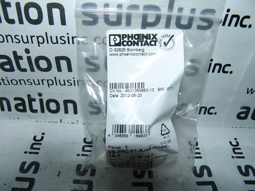 PHOENIX CONTACT VS-PPC-F1-RJ45-POBK-1R-F 1608197 MOUNTING FRAME NEW ...