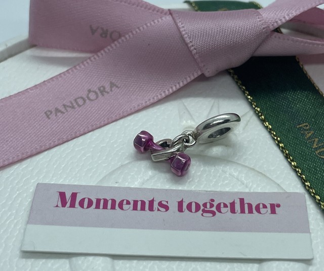 Authentic Genuine PANDORA Dumbbell & Heart Dangle Charm - 799545C01 for ...