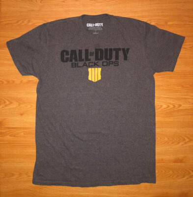 Call Of Duty Black Ops Men’s Large T Shirt Gray Activision 2018 Video ...