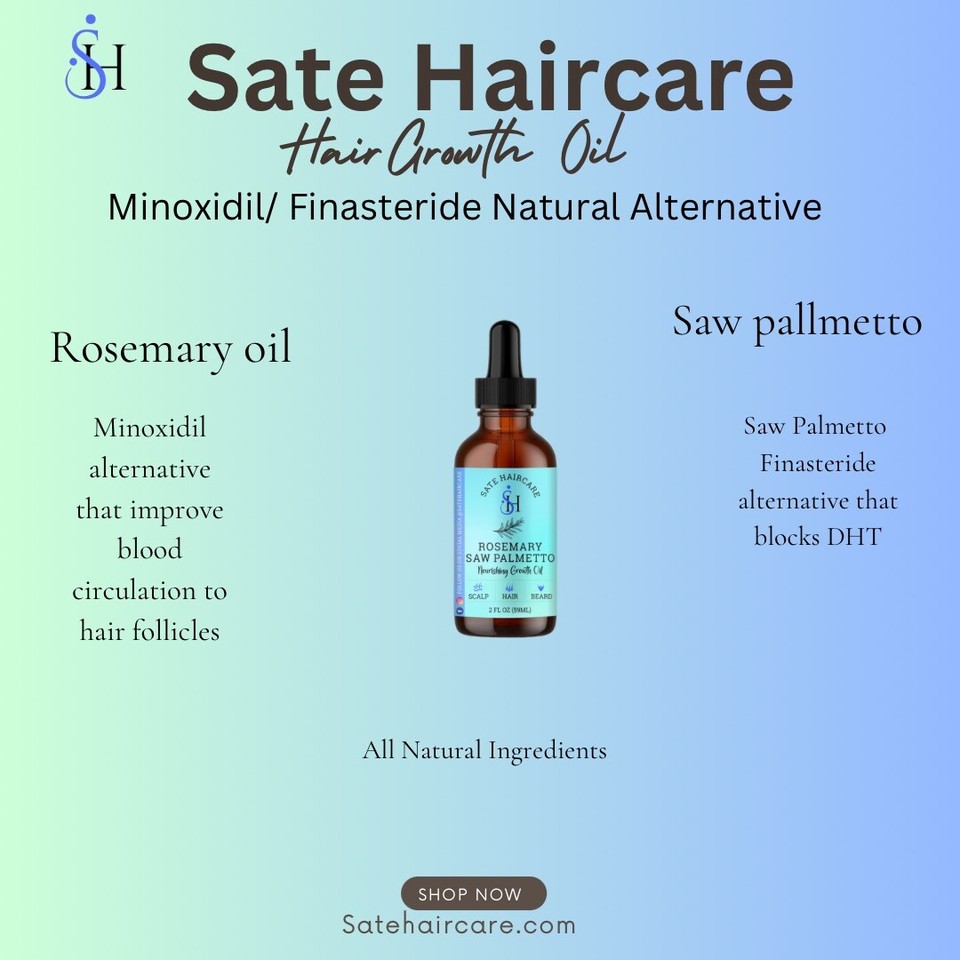 Rosemary Saw Palmetto Hair Growth Oil for Hairloss/ Natural DHT Blocker ...