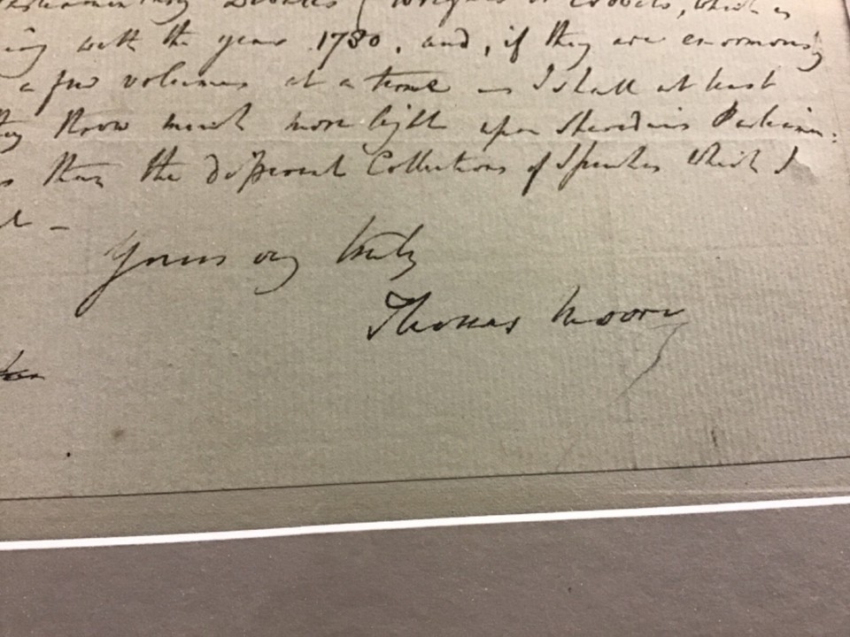 Thomas Moore Signed Letter With Envelope & Calligraphy | eBay