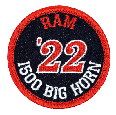 2022 Ram 1500 Big Horn Embroidered Patch Black/Red Iron-On Sew-On Hat Backpack | eBay