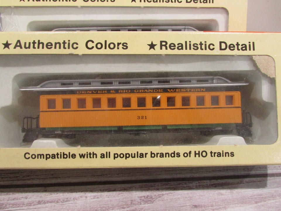 HO Scale Con-Cor (4) Old Timer Rio Grande Passenger Cars Kits Lot#3148 ...