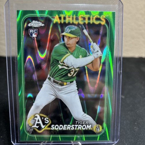 2024 Topps Chrome Tyler Soderstrom Green RayWave Refractor Rookie /99 ...