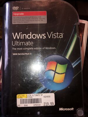 Microsoft Windows Vista Ultimate Upgrade DVD (E568) | 512 MB RAM ...