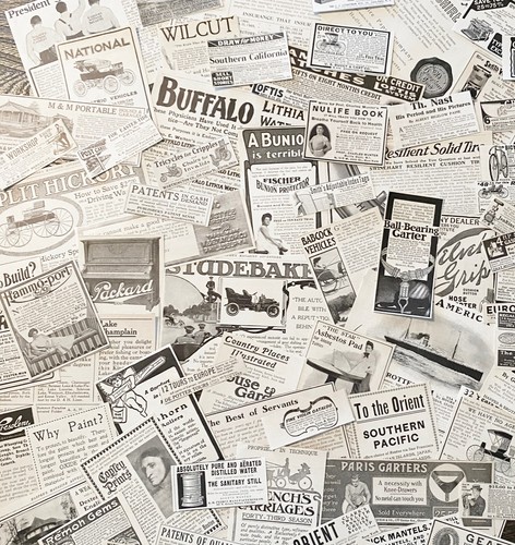 60Antique c1900s Old Magazine Print Ad Clippings~Vtg Junk Journal ...