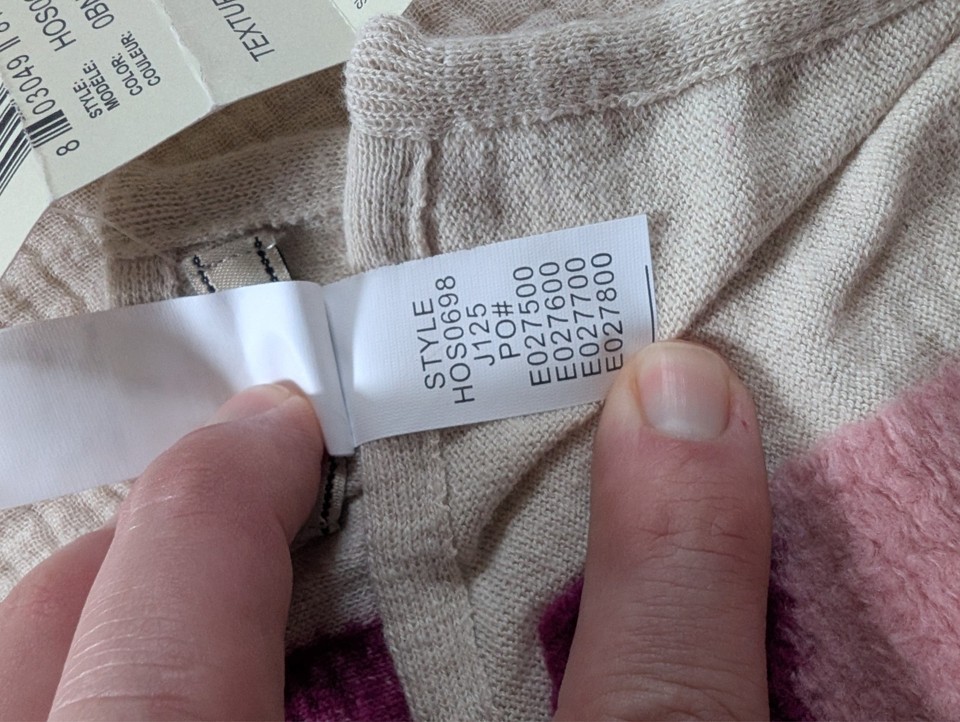 NWT Lucky Brand Arrow Scarf Cream & Pink Soft Knit Oversized Cozy ...