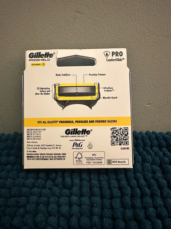Gillette ProShield Power 8 XL Razor Blades Cartridges New & sealed 100% ...