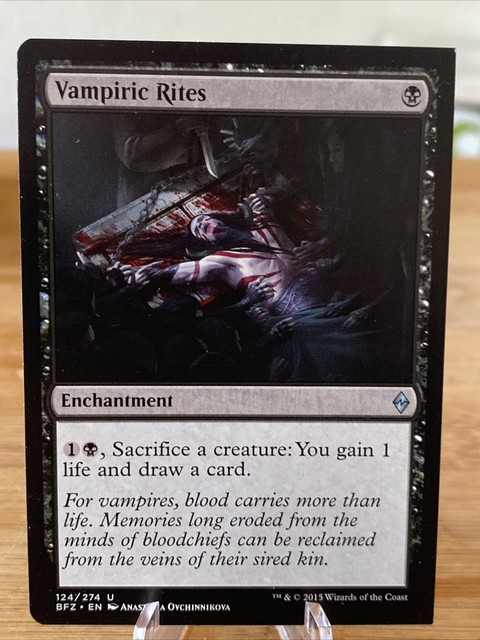 MTG Vampiric Rites Battle for Zendikar 124/274 Regular Uncommon for ...