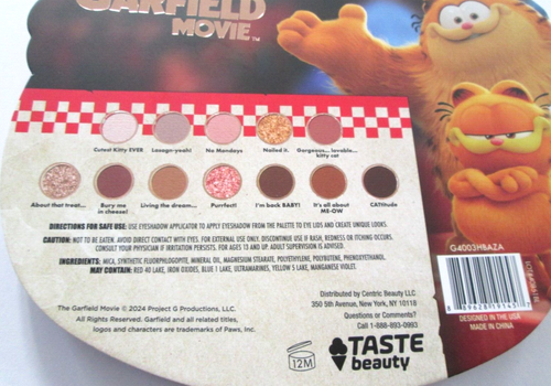 NEW The Garfield Movie Cat 12 Colors Eyeshadow Palette Kit w/Mirror ...
