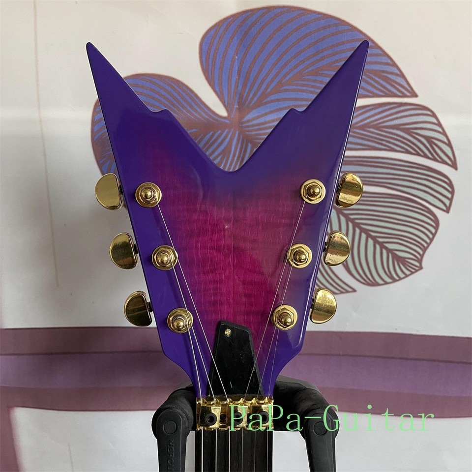 Purple Dean Dime Razorback Electric Guitar HH Pickups FR Bridge Gold ...