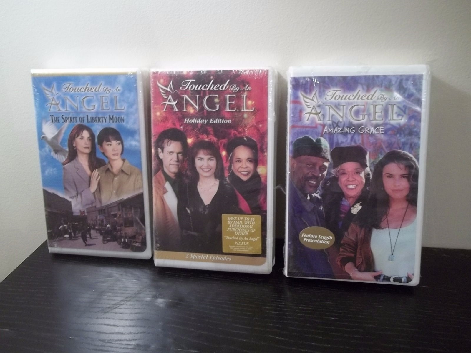 SEALED LOT OF 3 Touched by an Angel VHS videos AMAZING GRACE+HOLIDAY ...