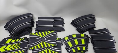 Fast Lane Racing Slot Car Curve Track Turn Lot of 27 PC Straight Cross ...