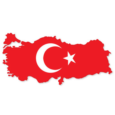 TURKEY Turkiye Map car bumper sticker decal 6" x 3" | eBay