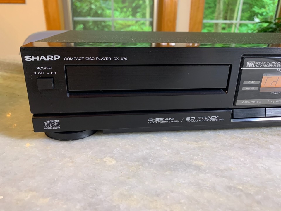 RARE Vintage 1980s 80s Single One 1 Tray Disc CD Player Sharp DX-670 ...