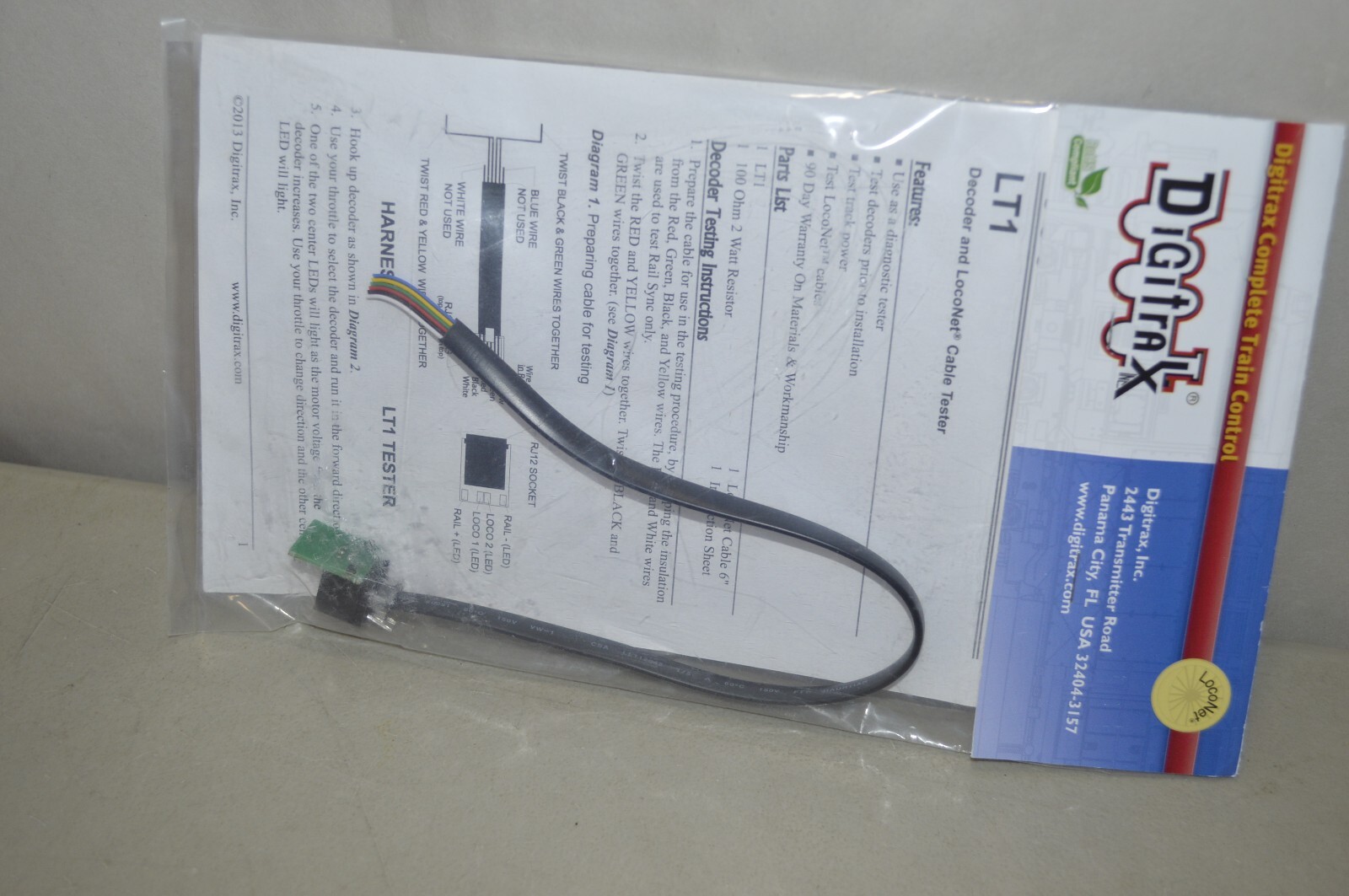 HO scale Digitrax DCC LT1 decoder and Loconet cable tester | eBay